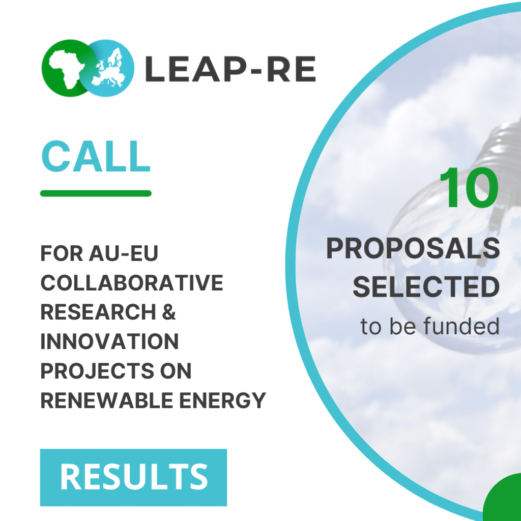 10 new projects selected for funding via the LEAP-RE second Call for ...